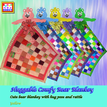 Second Life Marketplace - [RTC] Comfy bear blankey - Yellow - Boxed