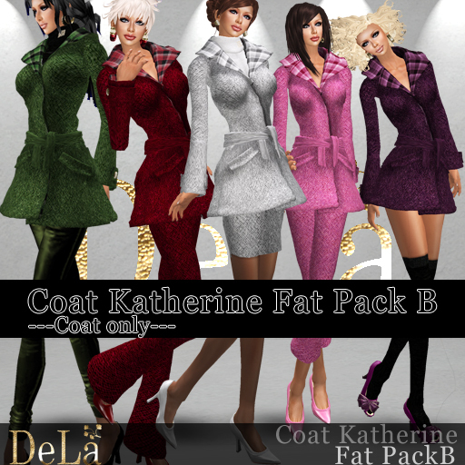 Second Life Marketplace - =DeLa*= Coat "Katherine" 5colors B