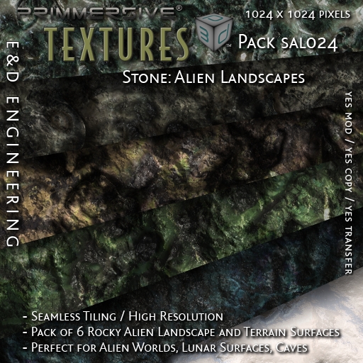 Second Life Marketplace - [SAL024] 6 1024px Rocky Alien Landscape and ...
