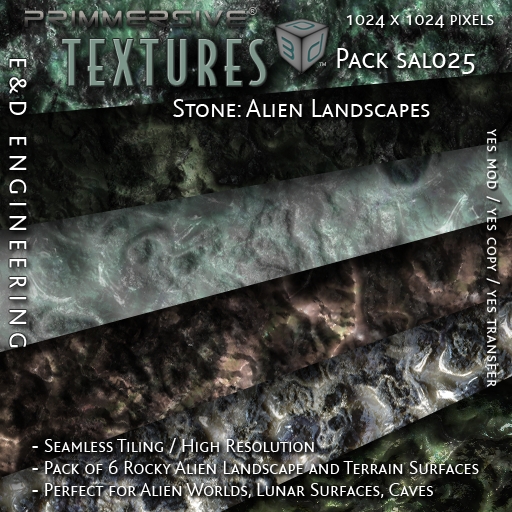 Second Life Marketplace - [SAL025] 6 1024px Rocky Alien Landscape and ...