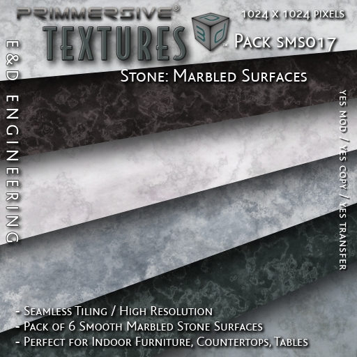 Second Life Marketplace - [SMS017] 6 1024px Realistic Marble Textures ...