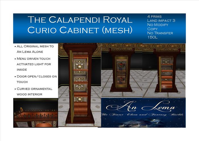 Second Life Marketplace - Calapendi Royal Curio Cabinet