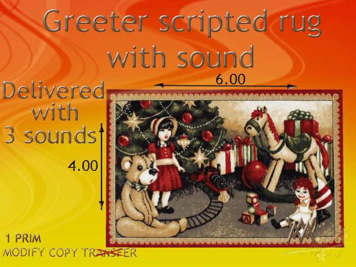 Second Life Marketplace - Rug scripted. Christmas Toys by Wild Motley