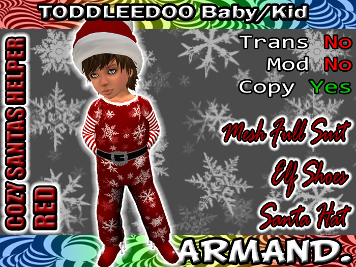 Second Life Marketplace Armand Cozy Santas Helper Red