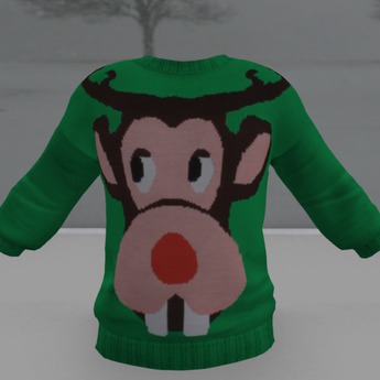 Second Life Marketplace - Trollis - Green Reindeer Sweater - Includes ...