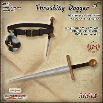 Second Life Marketplace - [Ginger Line] Thrusting dagger Style 3 ...