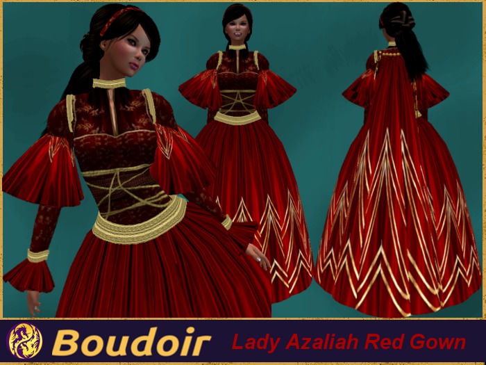 Second Life Marketplace - *!*FREE BOUDOIR LADY AZALIAH RED GOWN