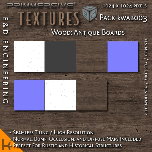 Second Life Marketplace - [kWAB003] 1024px Antique Wood Board Textures ...