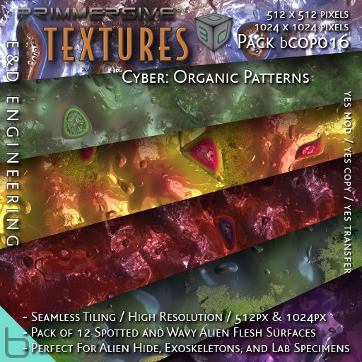 Second Life Marketplace - [bCOP016] 12 512px and 1024px Spotted Alien ...