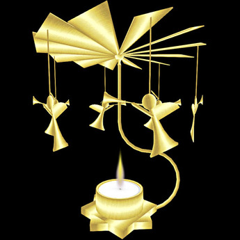 Second Life Marketplace - Christmas Music Box "Angel Pyramid" - gold ...