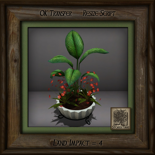 Second Life Marketplace - Stone Planter C Mixed Plant Ax