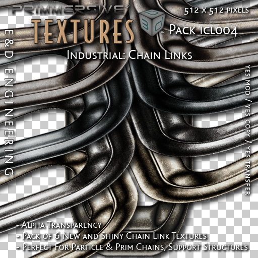 Second Life Marketplace - [ICL004] 6 512px New and Shiny Clean Chain ...