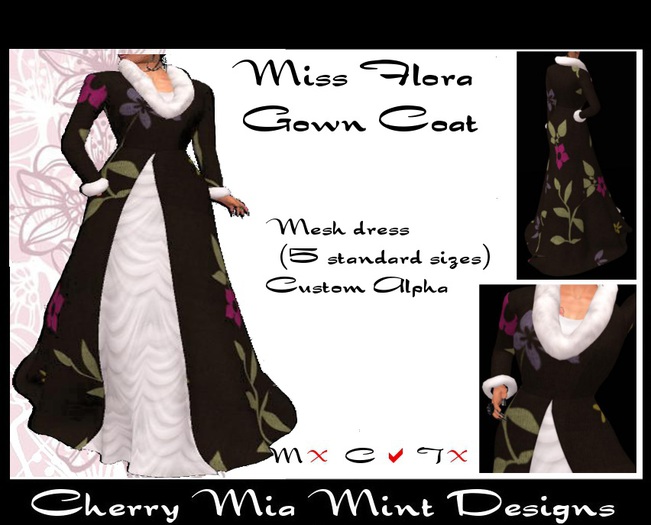 Second Life Marketplace - CMD - Miss Flora Gown Coat
