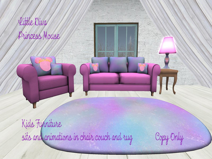 Second Life Marketplace - Princess Mouse living room set~By Little Diva~