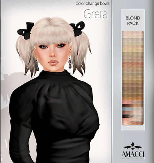 Second Life Marketplace - Amacci Hair - Greta - Blond Pack
