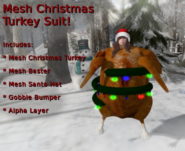 Second Life Marketplace - {KW} Mesh Christmas Turkey Suit