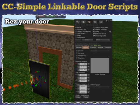 Second Life Marketplace - CC-Simple Linkable Door Scripts (Sellable)
