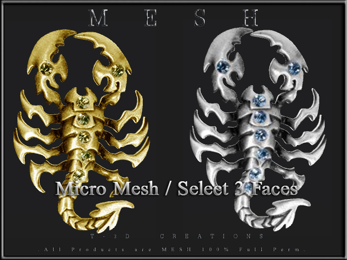 Second Life Marketplace - T-3D Creations [ Scorpion - NANO - ] Micro ...