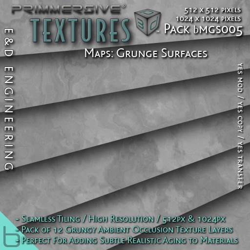 Second Life Marketplace - [bMGS005] 12 512px and 1024px Grungy Ambient ...