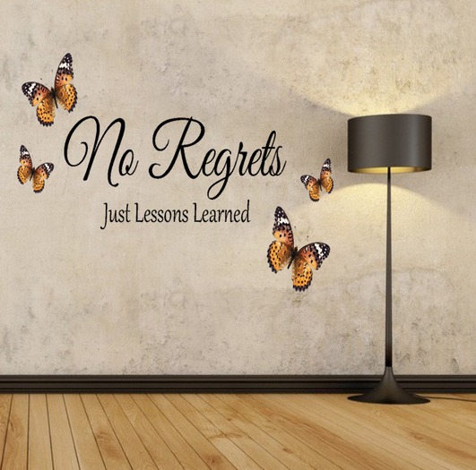 Second Life Marketplace - .:{ MG }:. No Regrets - Wall Decal