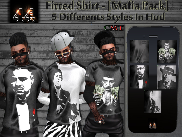Second Life Marketplace - [44] Fitted Shirt Mafia Pack