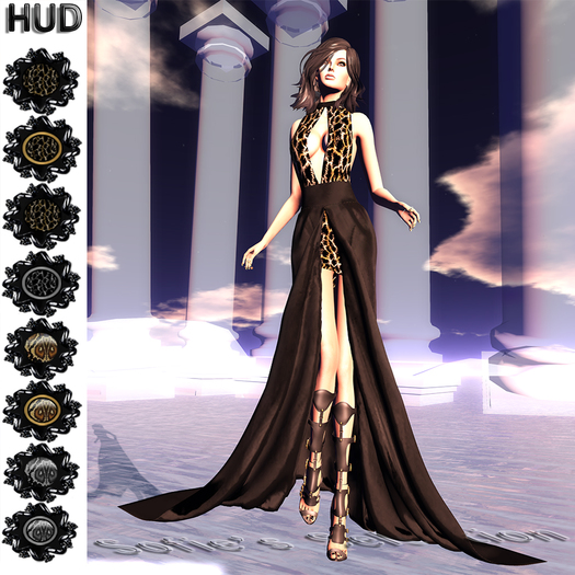 Second Life Marketplace - Mesh Neckline Prom Dress With Hud