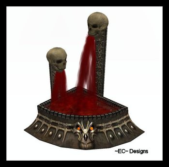 Second Life Marketplace - Corner Blood Fountain Skull