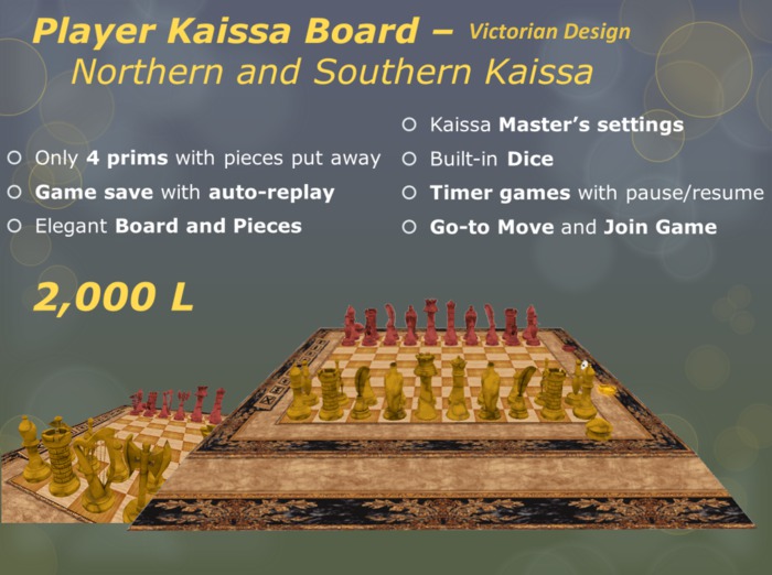Second Life Marketplace - Player Kaissa Board 5.20 Victorian