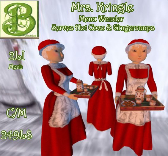Second Life Marketplace - Mrs. Kringle, Kindly Serves Hot Chocolate ...
