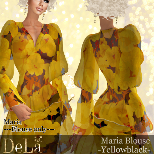 Second Life Marketplace - =DeLa*= Blouse "Maria" Yellow Black