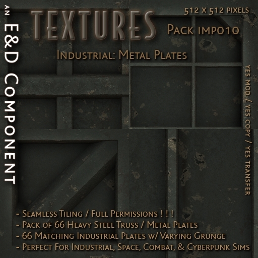 Second Life Marketplace - [IMP010] 66 512px Heavy Olive Green Metal ...