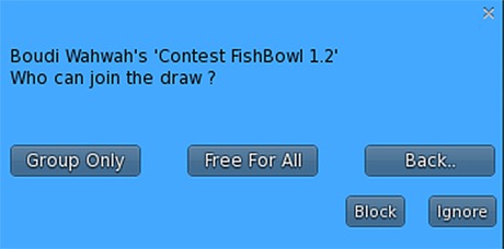 Second Life Marketplace - [Raffle] Fishbowl Contest, Draw The Winners ...