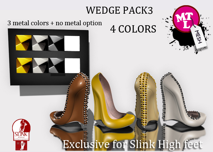 Second Life Marketplace - Miss LT Anat mesh wedge slink high feet pack 3