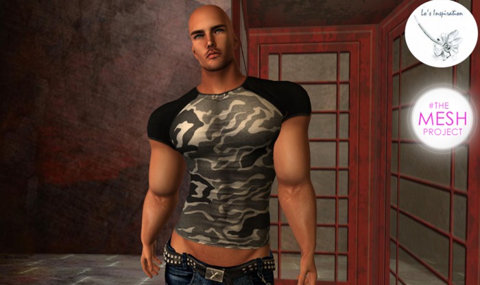 Second Life Marketplace - Lo's Male Camo Black & White TMP Applier