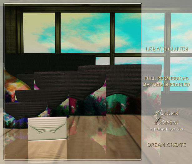 Second Life Marketplace - !Lyrical B!zarre Templates! - Lerato Bag MESH FP
