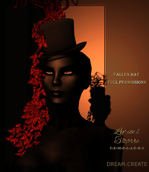 Second Life Marketplace - !Lyrical B!zarre Templates! - Fallen Hat MESH FP