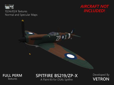 Second Life Marketplace - [Vetron] Spitfire BS219/ZP-X
