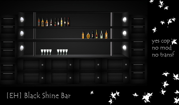 Second Life Marketplace - [EH] Black Shine Bar