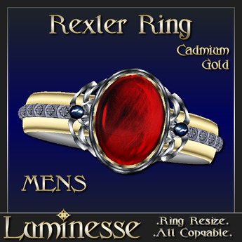 Second Life Marketplace - * * OUTLET PRICE * * REXLER Cadmium MENS Ring ...