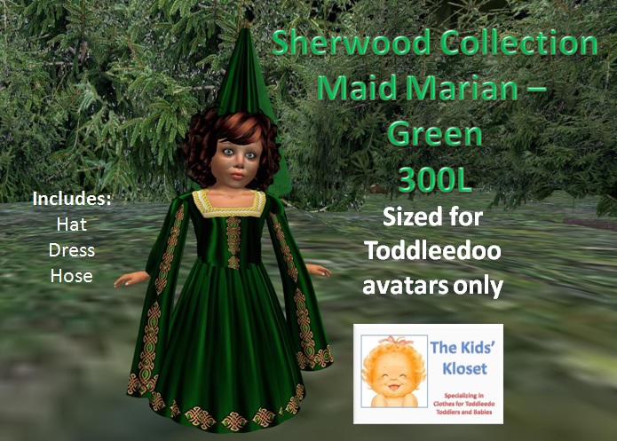 Second Life Marketplace - Sherwood Forest - Maid Marian Green (Toddleedoo)