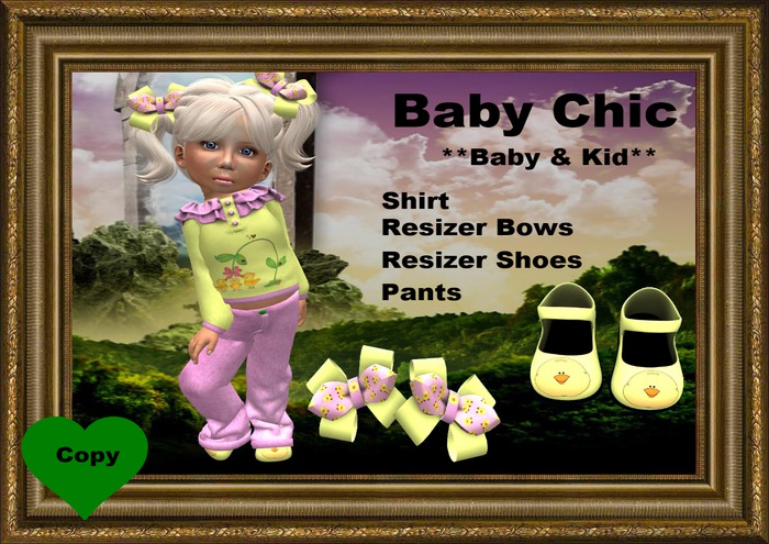 Second Life Marketplace - CC: Baby Chic Outfit toddleedoo girls spring ...