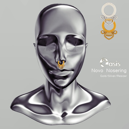 Second Life Marketplace - .O A S I S. Novo Nosering/Gold/Silver/Resizer