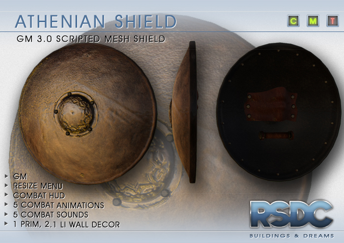 Second Life Marketplace - RSDC ARMOURY - ATHENIAN SHIELD - GM