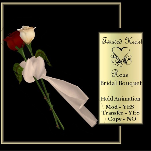 Second Life Marketplace - Two Rose Bouquet Crimson/White