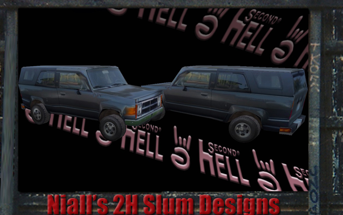 Second Life Marketplace - 2H - Street Clutter Mesh Car 40 Grey SUV
