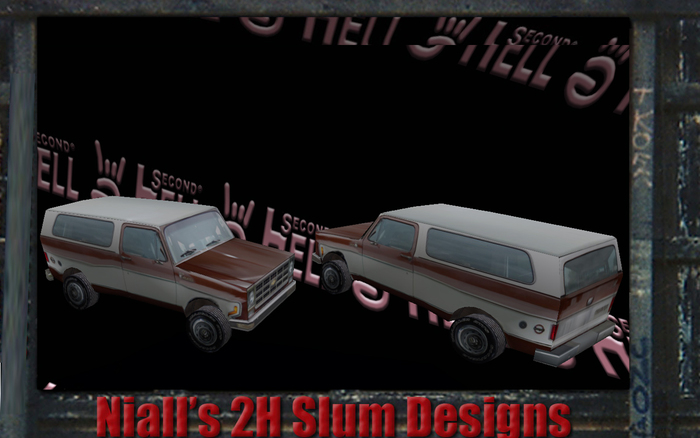 Second Life Marketplace - 2H - Street Clutter Mesh Car 37 Brown SUV