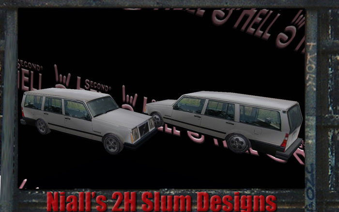 Second Life Marketplace - 2H - Street Clutter Mesh Car 33 White Wagon