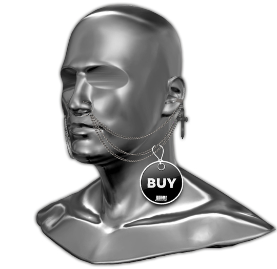 Second Life Marketplace - [BODY FACTORY] Nose Chain (Silver) Cross
