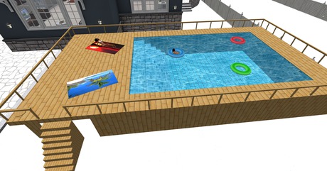 Second Life Marketplace - Deck Pool with animated accessories!