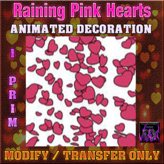Second Life Marketplace - BBD - Raining Pink Hearts (Animated ...
